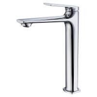 China Brass Modern Vessel Single Hole Basin Mixer Tap Chrome Matte Black 1.2GPM for sale