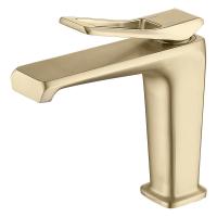 China Matte Black Gold Grey Bathroom Basin Faucets Single Handle 1.2GPM for sale