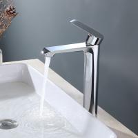 China Brass Modern Vessel Single Hole Single Handle Basin Mixer Tap Chrome 1.2GPM for sale