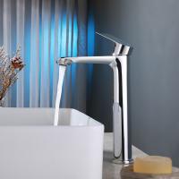 China Brass Modern Vessel Single Hole Single Handle Basin Mixer Tap Chrome 1.2GPM for sale