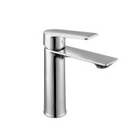 China Zinc Modern Single Hole Single Handle Basin Mixer in Chrome Matte Black for sale