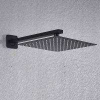 China Matte Black Luxury Rain Shower Faucet Set 8-16 Inch Ceiling Mount 1.8GPM for sale