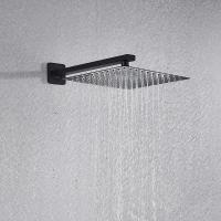 China Matte Black Luxury Rain Shower Faucet Set 8-16 Inch Ceiling Mount 1.8GPM for sale