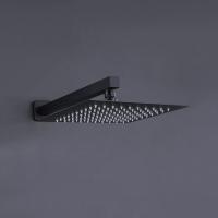 China Matte Black Luxury Rain Shower Faucet Set 8-16 Inch Square Head Wall Mounted 1.8GPM for sale