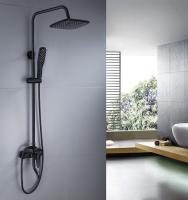China 2 Handle Tub and Shower Faucet Hand Shower Combo Kit 1.8GPM Matte Black for sale