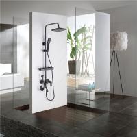 China 2 Handle Tub and Shower Faucet Hand Shower Combo Kit 1.8GPM Matte Black for sale