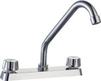 China 8in Solid Brass Centerset Kitchen Faucet Cold And Hot Water Deck Mounted for sale