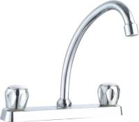 China Villa Apartment 8 Inch Centerset Kitchen Faucet Lever Handle for sale