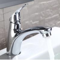 China Zinc Chrome Single Cold Water Basin Faucet 1.2GPM Deck Mounted Bathroom Tap for sale