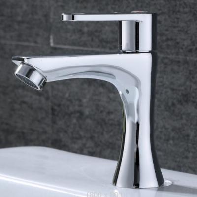 China Brass Stylish Bathroom Single Cold Water Basin Taps In Chrome for sale