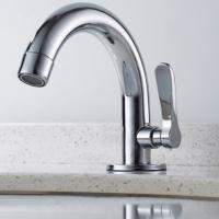 China Brass Single Cold Water Basin Tap Bathroom Faucet 1.2GPM Chrome for sale