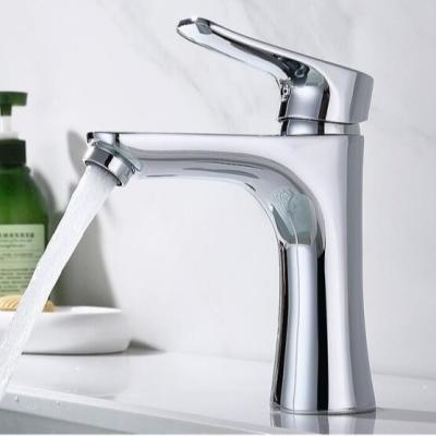 China Brass Chrome Vessel Sink Faucet Minimalist Cold Water Basin Tap 1.2GPM for sale