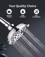 China 9 Spray 4.5 Inch Single Wall Mounted Shower Head Adjustable Ball Joint for sale