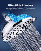 China 9 Spray 4.5 Inch Single Wall Mounted Shower Head Adjustable Ball Joint for sale