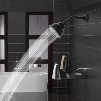 China 5 Spray 4inch Rainfall Shower Head In Bronze Wall Mounted Showerhead for sale