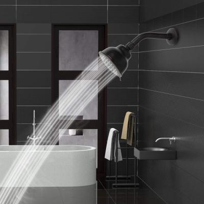 China 5 Spray 4inch Rainfall Shower Head In Bronze Wall Mounted Showerhead for sale