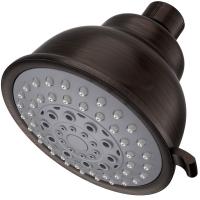 China 5 Spray 4inch Rainfall Shower Head In Bronze Wall Mounted Showerhead for sale