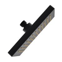 China 6x8 Inch Square Rain Shower Head Chrome Black ABS Self Cleaning Silicone Nozzles 1.8 GPM for sale