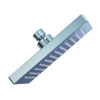China 6x8 Inch Square Rain Shower Head Chrome Black ABS Self Cleaning Silicone Nozzles 1.8 GPM for sale