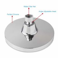China 6in Square Overhead Fixed Rain Shower Head Chrome Black Water Saving for sale