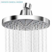 China 6in Square Overhead Fixed Rain Shower Head Chrome Black Water Saving for sale