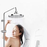 China 6in Square Overhead Fixed Rain Shower Head Chrome Black Water Saving for sale
