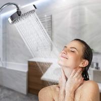 China ABS Nozzle Single Rainfall Shower Head 6in High Pressure Fixed Shower Head for sale