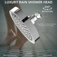 China ABS Nozzle Single Rainfall Shower Head 6in High Pressure Fixed Shower Head for sale
