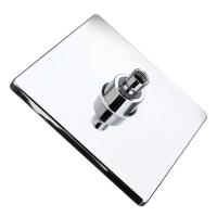 China Fixed Ceiling 8in Square Waterfall Shower Head Single Function G1/2 ABS Chrome for sale