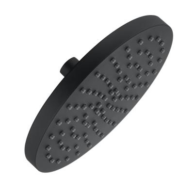 China OEM ODM Round Rainfall Shower Head Adjustable Ball Joint In Chrome Matte Black for sale