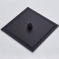 China Ultra Thin Square SS Rainfall Shower Head Matte Black Polished for sale