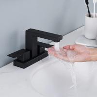 China 4'' Centerset High Arc Double Handle Bathroom Faucet CUPC for sale