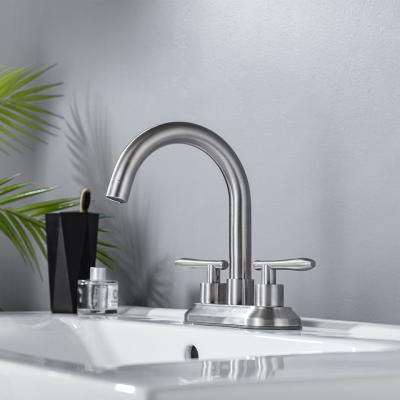 China 4 Inch Centerset 2 Handle Bathroom Faucet CUPC for sale