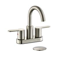 China cUPC 4 Inch Centerset 2-Handle Bathroom Faucet Matte Black 1.2 GPM for sale