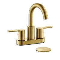 China cUPC 4 Inch Centerset 2-Handle Bathroom Faucet Matte Black 1.2 GPM for sale