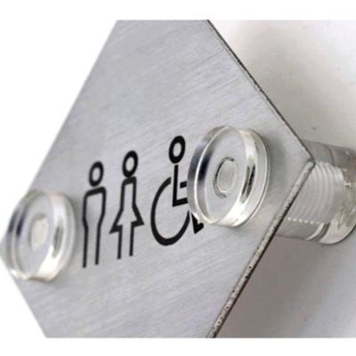 China Customized Acrylic Clear Wall Mounted Standoff Screw for Sign Holder Advertising Board Bolts length 20mm for sale