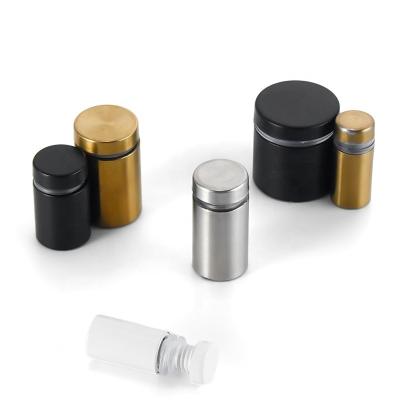 China Fully Threaded High Precision Stainless Steel Glass Clip Spacer Screw Sign Standoff Mirror Gold Black with Flat Washer for sale