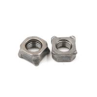 China Din929 Grade Carbon Steel Square Weld Nut Zinc Plated Finish Welding Nuts for sale