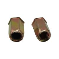 China Steel Reduce Head Full Hex Body Rivet Nut Zinc Plated Copper Yellow Color for sale