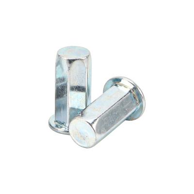 China FH-FHBC Steel Full Hex Body Close End Rivet Nuts Flat Head Zinc Plated Nuts for sale