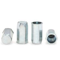 China Full Hex Closed End Blind Rivet Nut Zinc Plated Carbon Steel Small Recessed Design for sale