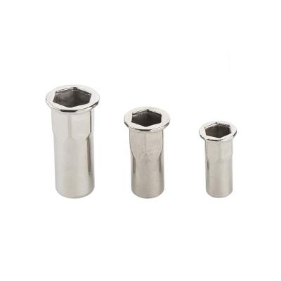 China Metric Inner Hex Body Closed End Rivet Nut With Flat Head Stainless Steel Material for sale
