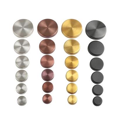 China Sliver Copper Mirror Furniture Fixing Screws Cap Decorative 10mm-30mm Diameter for sale