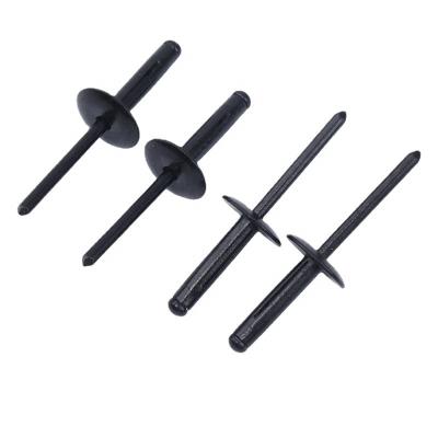 China Customized Black Pop Rivet Flat Domed Head Aluminium And Stainless Steel Material for sale