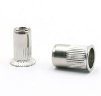 China Precision Countersunk Head Knurled Rivet Nuts Zinc Plated Stainless Steel Material for sale