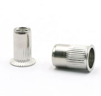 China Precision Countersunk Head Knurled Rivet Nuts Zinc Plated Stainless Steel Material for sale