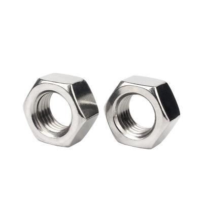 China 304 Stainless Steel Hexagon Nut Polished Finish For Imperial Inch Measurement System for sale