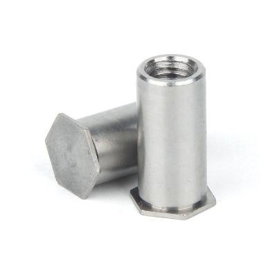 China Aluminium Hex Head Blind Hole Self Clinch Standoff Zinc Plated Finish For Metal Plate for sale