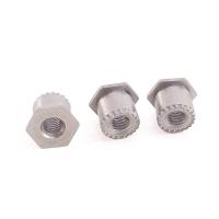 China Metric Stainless Steel Annular Serrated Rivet Stud Hex Head Fully Threaded Polished for sale