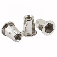 China Flat Head Inner Hex Body Rivet Nut Stainless Steel Rivnuts Hexagonal Design for sale